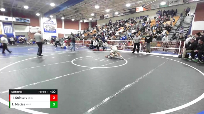 120 lbs Semifinal - Isaiah Quintero, El Dorado vs Leo Macias, Kingsburgh