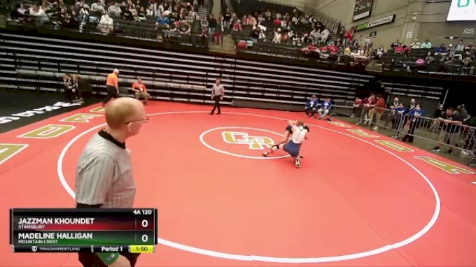 4A 120 lbs Cons. Round 2 - Jazzman Khoundet, Stansbury vs Madeline ...