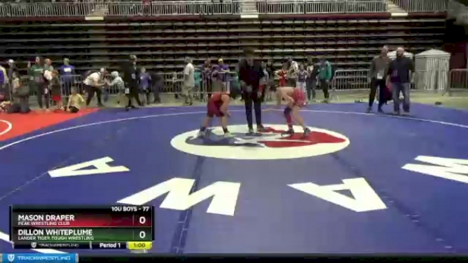 77 lbs Champ. Round 1 - Dillon Whiteplume, Lander Tiger Tough Wrestling ...