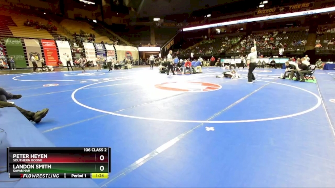 106 Class 2 lbs Champ. Round 1 - Peter Heyen, Southern Boone vs Landon ...