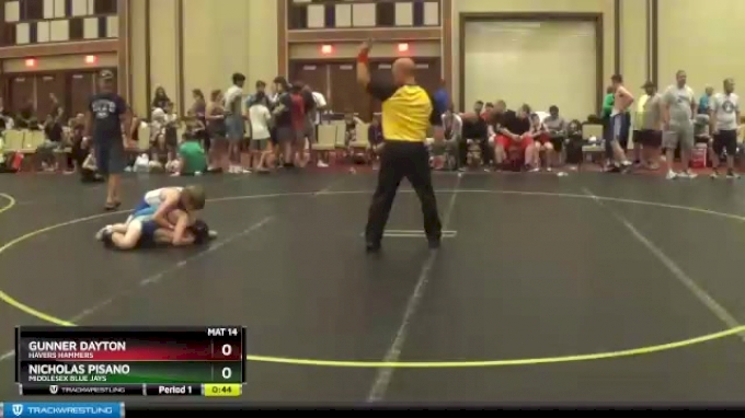 82 lbs Quarterfinal - Gunner Dayton, Havers Hammers vs Nicholas Pisano ...