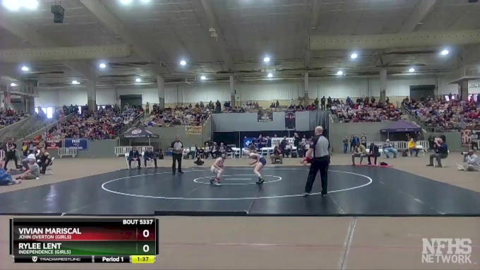 Girls 100 lbs 1st Place Match - Rylee Lent, Independence (Girls) vs ...