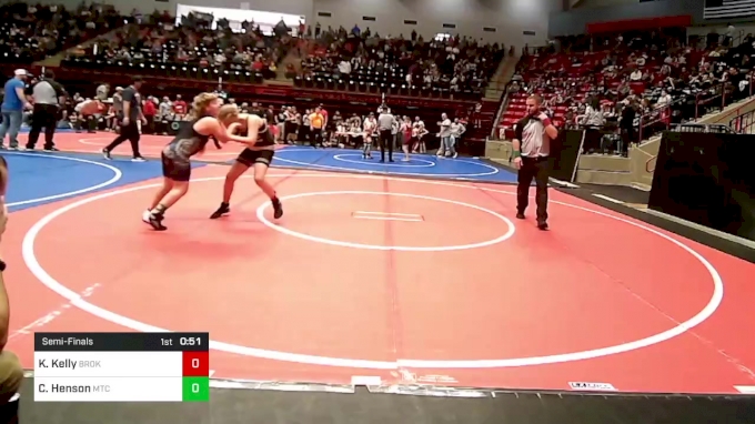 120 lbs Semifinal - Kynzie Kelly, Broken Arrow Wrestling Club vs Cooper ...