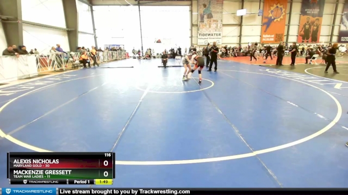 116 lbs Rd# 6- 4:30pm Friday - Alexis Nicholas, Maryland Gold vs ...