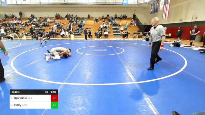 144 lbs Semifinal - Logan Rozynski, Blair Academy vs Justin Holly, Pope ...