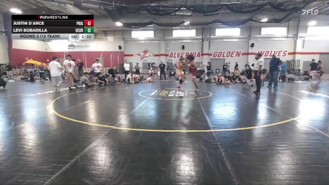 141 lbs Round 3 (12 Team) - Justin D`Arce, Prime Gold vs Levi Bobadilla ...