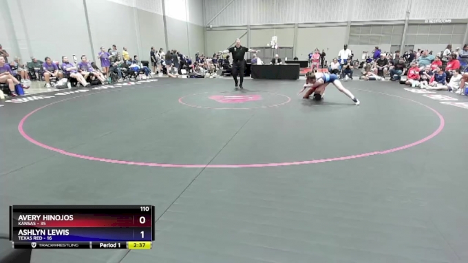 110 lbs Quarters & 1st Wb (16 Team) - Avery Hinojos, Kansas vs Ashlyn ...