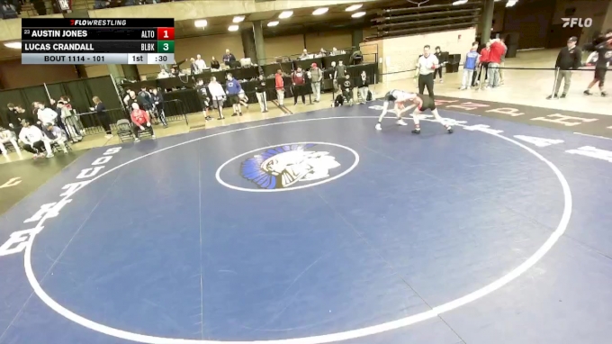 101 lbs 7th Place Match - Austin Jones, Alton (Sr.) vs Lucas Crandall ...