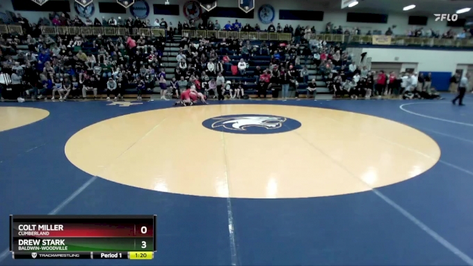 190 lbs Champ. Round 2 - Drew Stark, Baldwin-Woodville vs Colt Miller ...