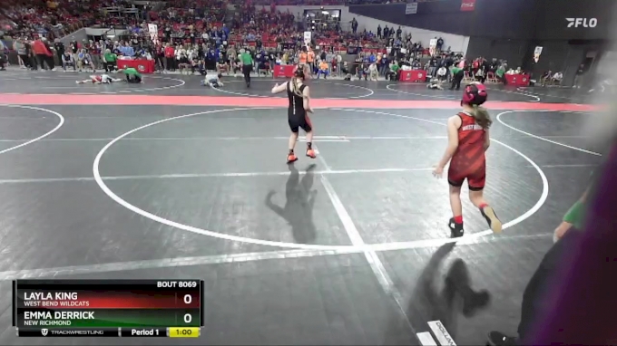 95 lbs Champ. Round 1 - Layla King, West Bend Wildcats vs Emma Derrick ...