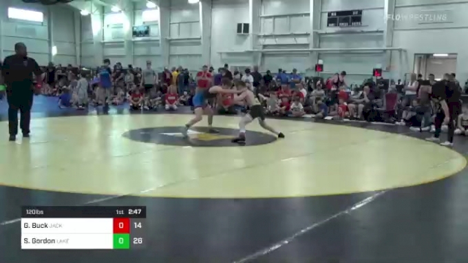 120 lbs Round 1 - Gavin Buck, Jacket W.C. vs Sean Gordon, Lake Erie W.C.