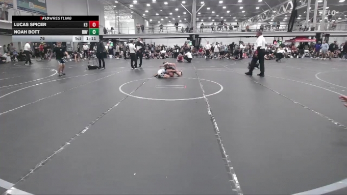 76 lbs Round 3 (10 Team) - Noah Bott, Iron Horse White vs Lucas Spicer ...