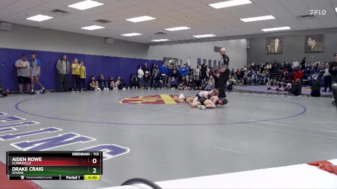 113 lbs Cons. Round 4 - Aiden Rowe, Clarksville vs Drake Craig, Athens