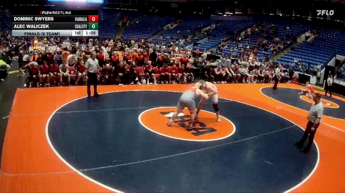 285 lbs Finals (8 Team) - Alec Waliczek, Coal City vs Dominic Swyers ...