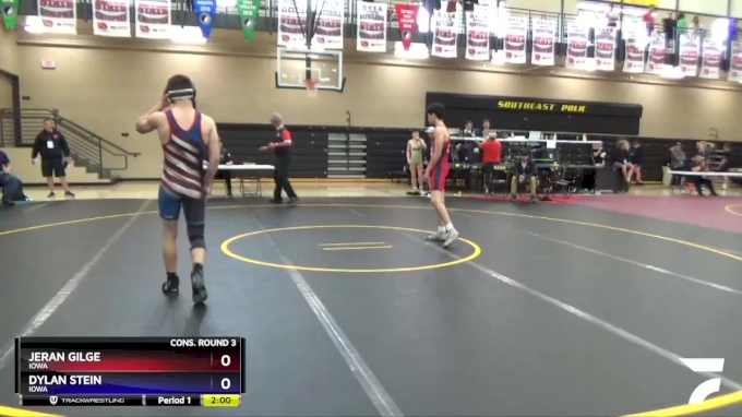 138 lbs Cons. Round 3 - Jeran Gilge, Iowa vs Dylan Stein, Iowa
