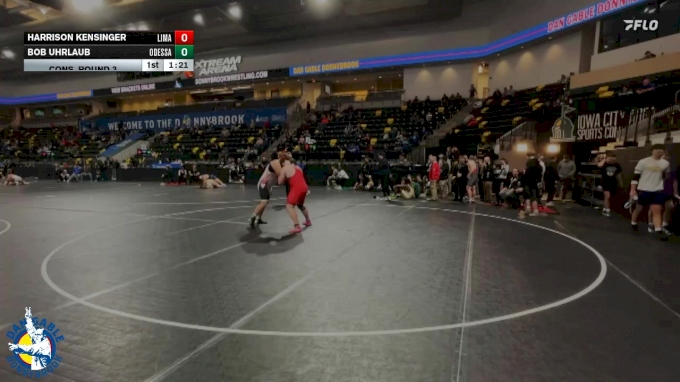 285 lbs Cons. Round 3 - Harrison Kensinger, Linn-Mar vs Bob Uhrlaub, Odessa