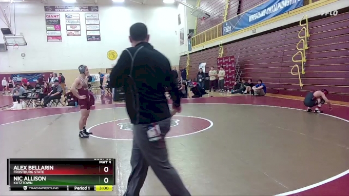 125 lbs Cons. Round 3 - Nic Allison, Kutztown vs Alex Bellarin ...