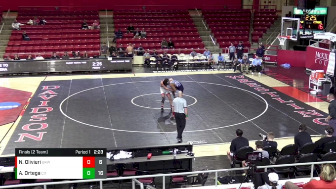 184 lbs Finals (2 Team) - Nick Olivieri, Brown vs Adam Ortega, The Citadel