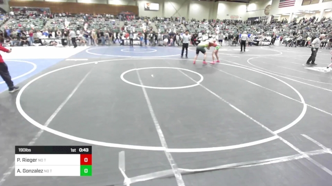 190 lbs 2nd Place - Patrick Rieger, No Team vs Alejandro Gonzalez, No Team