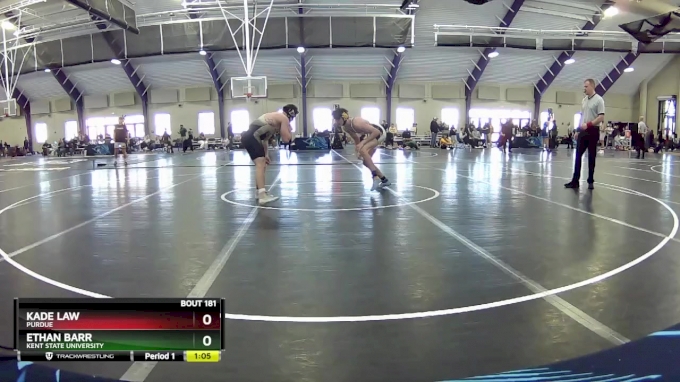 157 lbs Cons. Round 4 - Ethan Barr, Kent State University vs Kade Law ...
