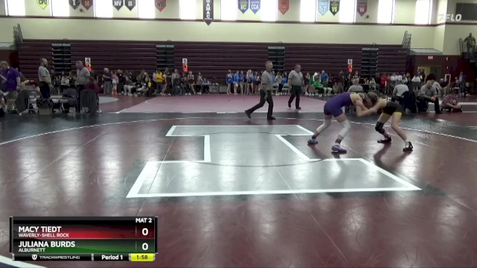 115 lbs Quarterfinal - Macy Tiedt, Waverly-Shell Rock vs Juliana Burds ...