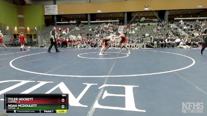 190 lbs Finals (8 Team) - Noah Mcdoulett, TUTTLE vs Tyler Hockett, CUSHING