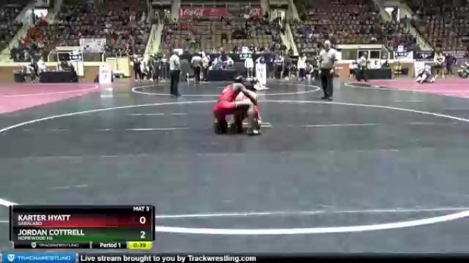 152 lbs Cons. Semi - Karter Hyatt, Saraland vs Jordan Cottrell, Homewood Hs