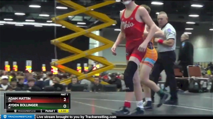 106 lbs 1st Place Match - Ayden Bollinger, IN vs Adam Mattin, OH