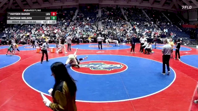 150-3A 1st Place Match - Haygen Baker, LaFayette vs Nathan Nielsen ...