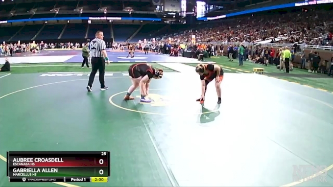 Girls-190 lbs Champ. Round 1 - Gabriella Allen, Marcellus HS vs Aubree ...