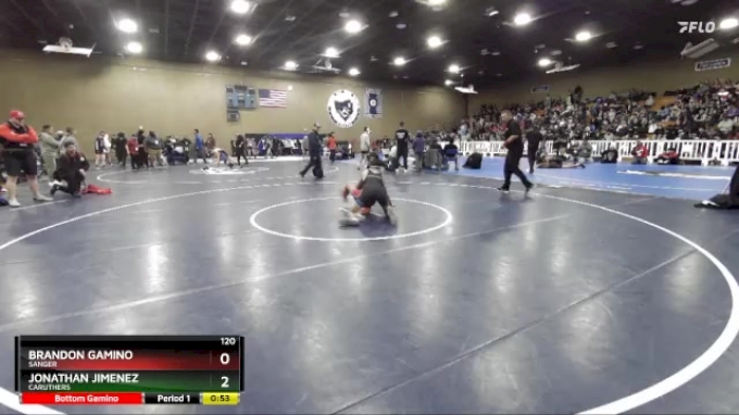 120 lbs Cons. Round 4 - Jonathan Jimenez, Caruthers vs Brandon Gamino ...