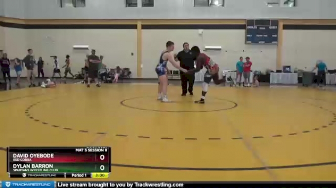 170 lbs Semifinal - David Oyebode, Red Cobra vs Dylan Barron, Spartans ...