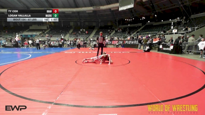 67 lbs Quarterfinal - Ty Cox, Brawlers Wrestling Club KS vs Logan ...