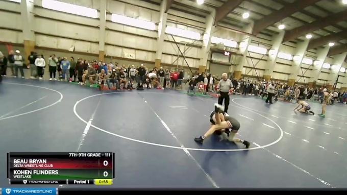 111 lbs Cons. Semi - Beau Bryan, Delta Wrestling Club vs Kohen Flinders ...