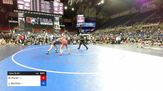 122 lbs Cons 16 #2 - Mary Jane Porter, California vs Jillian Worthen, Iowa