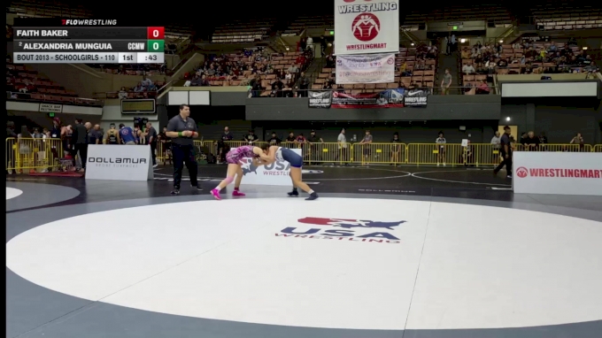 Schoolgirls - 110 lbs Quarters - Faith Baker vs Alexandria Munguia ...