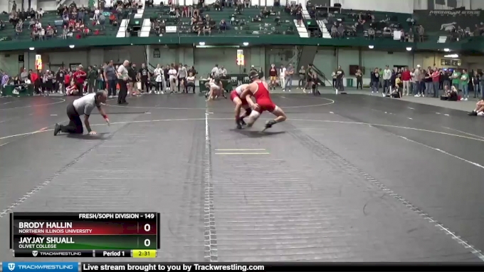 149 lbs Cons. Round 3 - Brody Hallin, Northern Illinois University vs ...