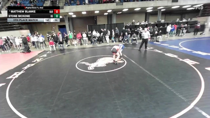106 lbs 5th Place Match - Matthew Blanke, Barrrington vs Stone McKone ...