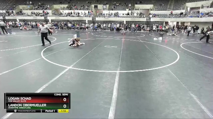 105 lbs Cons. Semi - Landon Obermueller, Overtime Wrestling vs Logan ...