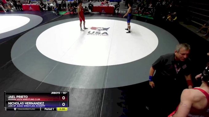 157 lbs Quarterfinal - Jael Prieto, Mission Vista Wrestling Club vs ...