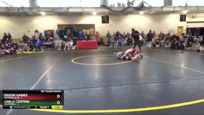 97 lbs Placement Matches (8 Team) - Mason Haines, Michigan Blue vs ...