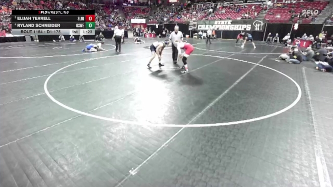 D1-175 lbs Quarterfinal - Elijah Terrell, Slinger vs Ryland Schneider ...