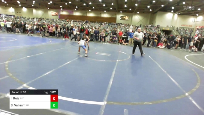 89 lbs Round Of 32 - Ian Ruiz, Red Wave WC vs Bentley Valles, Yuba ...