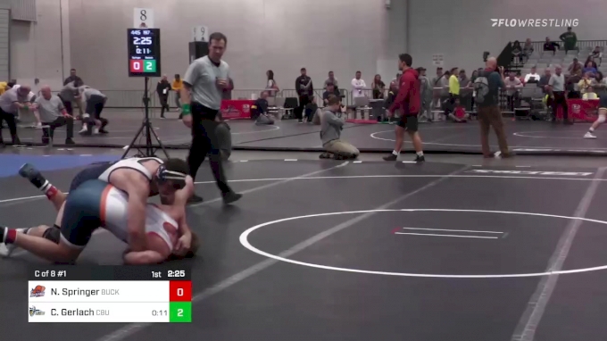 197 lbs C Of 8 #1 - Nolan Springer, Bucknell vs Caden Gerlach ...