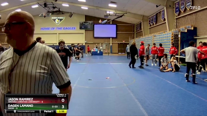 133 lbs Jason Ramirez, Arizona Christian University vs Dagen Lamano, Snow