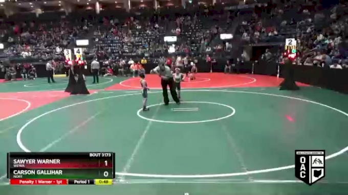 75 lbs Cons. Round 4 - Carson Gallihar, NOR1 vs Sawyer Warner, WEWA