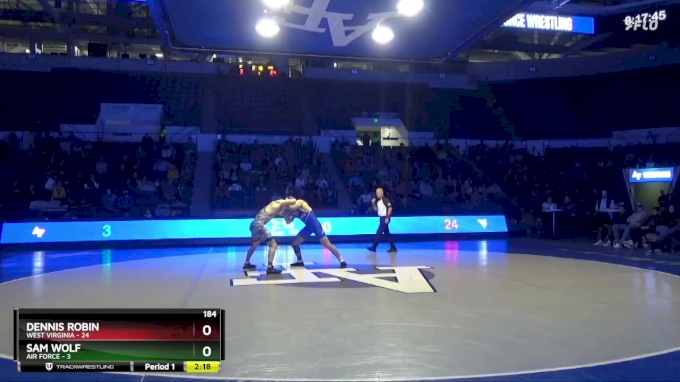 184 lbs Sam Wolf, Air Force vs Dennis Robin, West Virginia