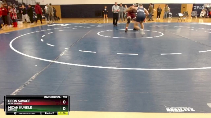 197 lbs 7th Place Match - Deon Savage, Muhlenberg vs Micah Kunkle, Messiah