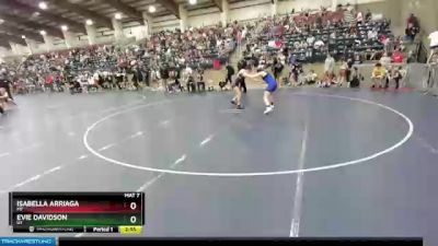 122 lbs Champ. Round 1 - Isabella Arriaga, MT vs Evie Davidson, UT