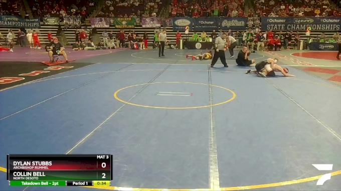 D 2 132 lbs Cons. Semi - Collin Bell, North DeSoto vs Dylan Stubbs ...